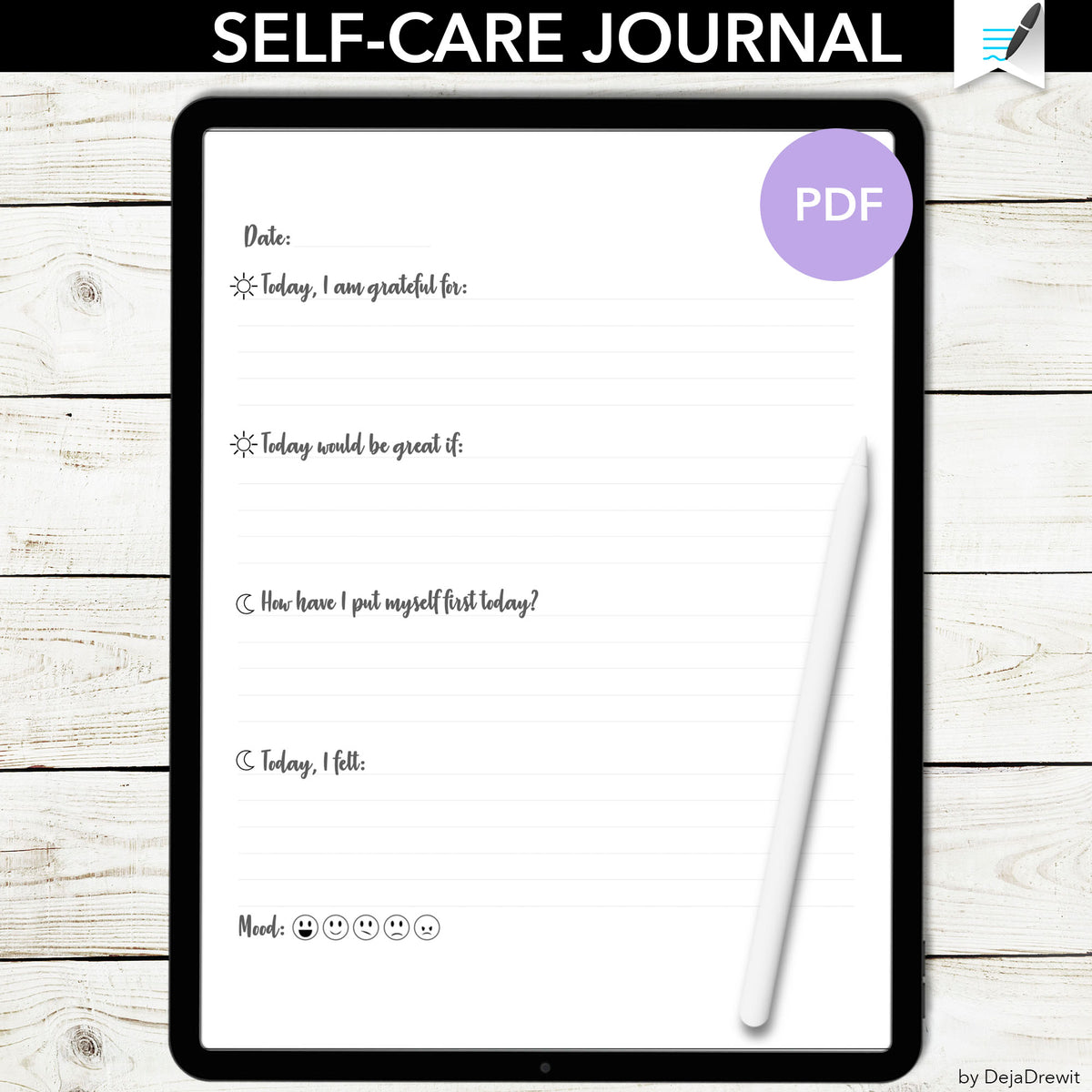 Self-Care Digital Journal (UPDATED) – Deja Drewit
