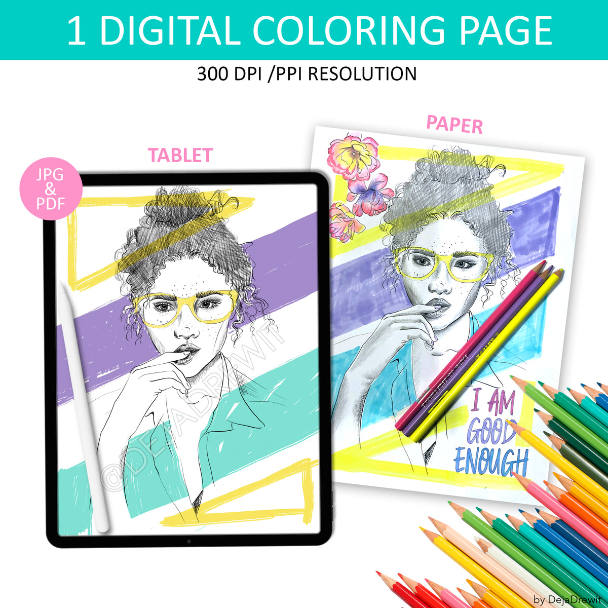 Coloring Page Good Enough from Personal Power – Deja Drewit