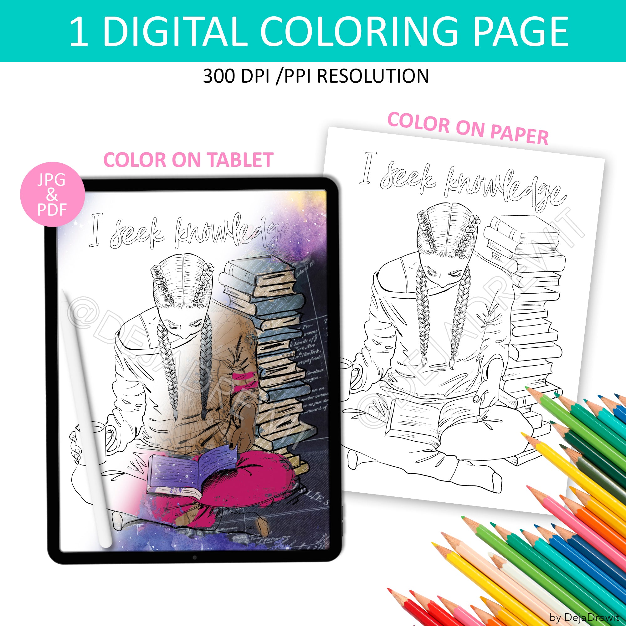 knowledge coloring pages